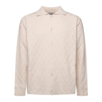 BONSAI Rombi Strickhemd - - Shirts - Herren - Beige - L