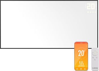 Klarstein Infrarotheizung mit Thermostat, 770W Elektroheizung, Smart Home Bild-Infrarotheizung zur Wandmontage, IR mit App-Steuerung & Erkennung offener Fenster