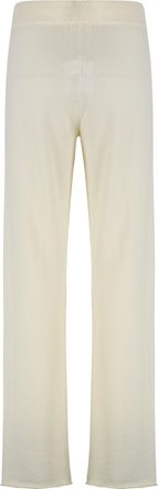 Sablyn Womens Cashmere Drawstring Trousers Cream Track Pants