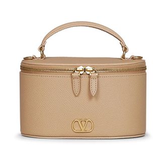 Valentino Garavani Femme, Sacs, Beige, Taille: ONE Size VLogo Signature Mini Vanity Bag