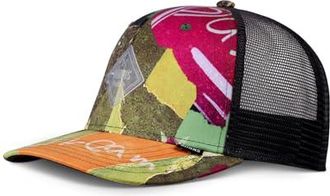 Djinns Just Wild Rouge Vert Orange HFT Casquette de Camionneur Réglable