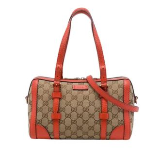 Gucci Sac bandouli&egrave;re en toile Pre-owned - Femme - Pre-owned - Orange - Taille: ONE Size