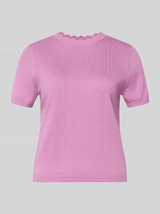 Zero Strickshirt mit Rundhalsausschnitt mit Wellensaum