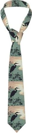 Generic Cravate Oiseaux De P&eacute;pini&egrave;re De H&eacute;rons Bleus &Eacute;l&eacute;gant Tie Confortable Cravate DAffaires Pour Remise De Dipl&ocirc;me L&Eacute;cole Mariage