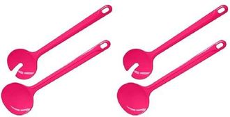 Fackelmann Salatbesteck, Kunststoff, pink, 29.5 x 8,2 x 2,6 cm (Packung mit 2)