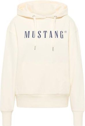 Mustang Jeans Sweat à Capuche Margo pour Femme - Coupe Droite - XS - XL - Blanc et Bleu, Whisper White 2013, XS