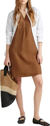 Benetton Damen Vestito 4aghdv0b0 Kleid, braun, L