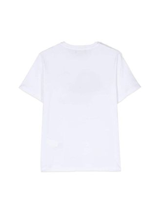 Dsquared2 Hat Print Cotton T-Shirt - White