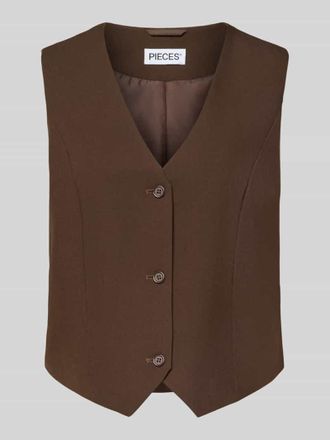 Pieces Regular Fit Anzugweste mit Viskose-Anteil Modell BOSELLA