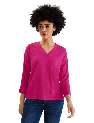 Street One Street One T-Shirt 3/4 Arm Damen A319413 Nu Pink 36