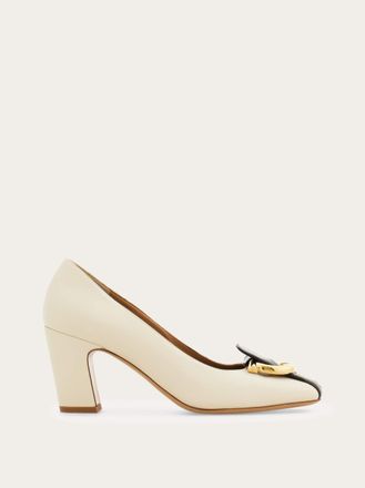 Ferragamo Damen Gancini-Pumps Wei&szlig; Gr&ouml;&szlig;e 35.5