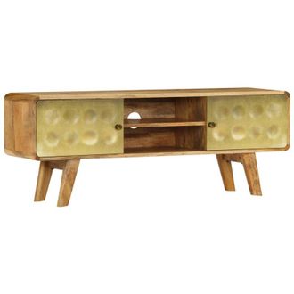 vidaXL Vidaxl - Meuble tv Bois de manguier massif 120 x 30 x 45 cm