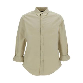 Polo Ralph Lauren Homme, Chemises, Beige, Taille: XL Chemise boutonn&eacute;e en piqu&eacute;