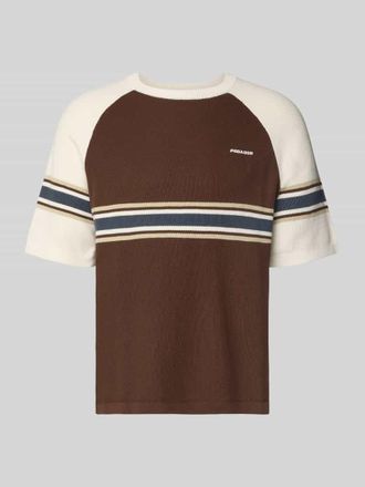 Pegador Strickshirt mit Label-Stitching und Rundhalsausschnitt