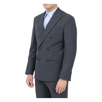Selected Homme, Vestes, Gris, Taille: XS Veste en mélange de laine à double boutonnage
