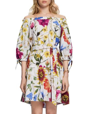 Esprit Damen 053EO1E337 Kleid, 104/WHITE 5, 36