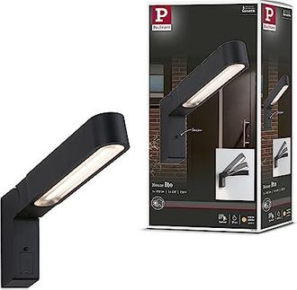 Paulmann 94549 LED Außenleuchte Wandleuchte Ito Vertikal IP44 47x301mm 65° Bewegungsmelder 1x6 Watt Outdoor Anthrazit Metall, Kunststoff 3000 K