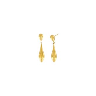 Dansk Copenhagen Femme, Accessoires, Jaune, Taille: ONE Size Boucles dOreilles Double Goutte Plaquées Or