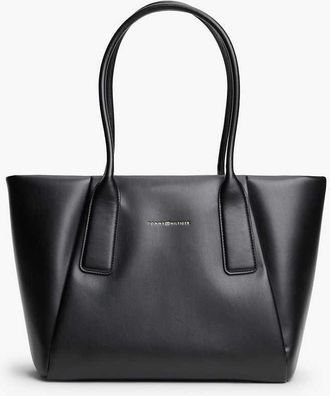Tommy Hilfiger Essential - Tote bag &agrave; logo m&eacute;tallis&eacute; - Noir