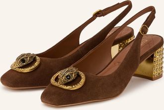 Kurt Geiger Slingpumps Mit Schmucksteinen braun