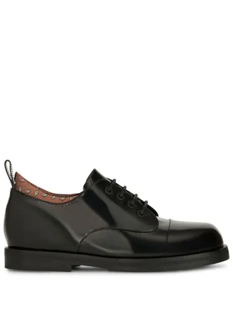 Etro Schn&uuml;rschuhe mit Paisley-Print - Schwarz