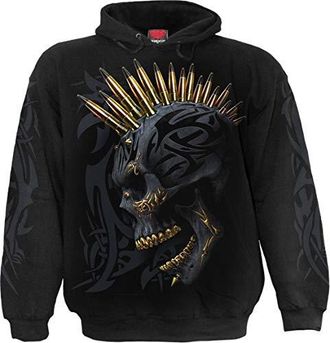 Spiral Black Gold Homme Sweat-Shirt à Capuche Noir XL 100% Coton Regular/Coupe Standard