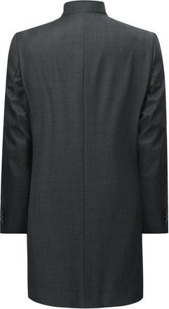 AlltheMen Trenchcoat Herren Business Trenchcoat mit Stehkragen Schlanke Passform