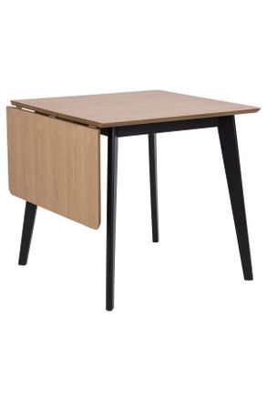 MID.YOU Mid.you Esstisch, Schwarz, Eiche, Holz, Holzwerkstoff, Kautschukholz, furniert, 80-120x76x80 cm, Reach, ausziehbar, Esszimmer, Tische, Esstische, Esst