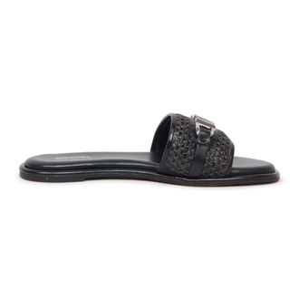 Michael Kors Femme, Chaussures, Noir, Taille: 36 1/2 EU Sandales Raffia Ember Slide