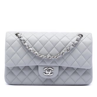 Chanel Medium Grey Classic Caviar Double Flap