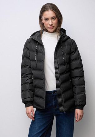 Street One Steppjacke mit Kapuze mit Tunnelzugband