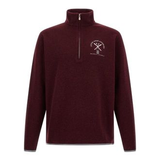 Brunello Cucinelli Sweatshirt mit hohem Kragen und halblangem Rei&szlig;verschluss - - Sweatshirts & Hoodies - Herren - Rot - S