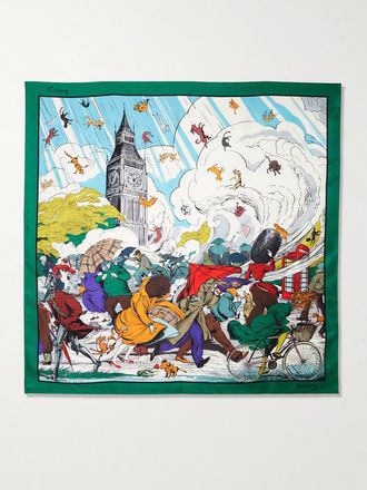 Burberry Tuch Aus Bedrucktem Seiden-twill - Mehrfarbig