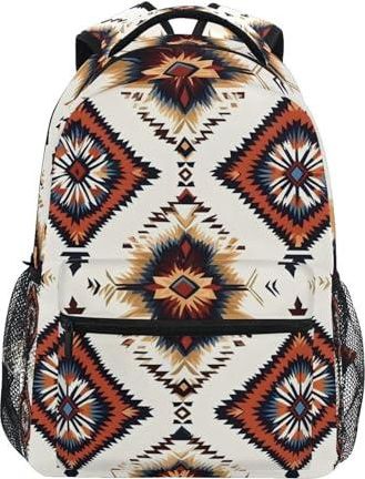 Generic G&eacute;om&eacute;trique Azt&egrave;que Marron Sac &Agrave; Dos Confort Cartables Scolaires Unisexe Sacs A Dos Pour Homme Femme Camping 29X40Cm