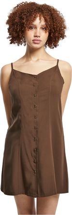 Urban Classics Damen Kleid Ladies Vicose Mini Dress Brown 3XL