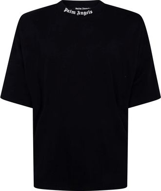 Palm Angels Homme, Tops, Noir, Taille: M Classic Logo Over Tee