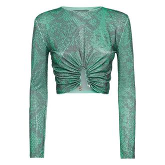 Philipp Plein Crop Top - - Tops - Damen - Gr&uuml;n - M