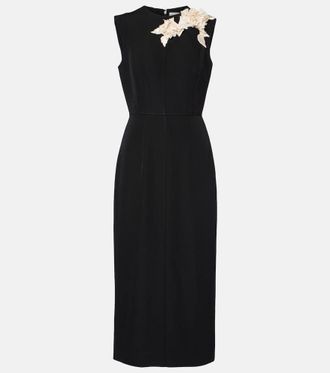 Erdem Robe midi asymétrique en laine