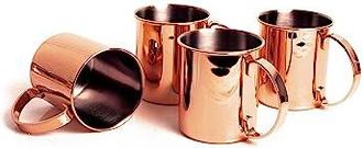 Echtwerk 2-teiliges Kupferbecher-Set, Bruchsichere Edelstahl-Gläser, Cocktail-Set, Cocktailgläser perfekt für Gin, Vodka, Bier und Kaltgetränke, Geschenkset, K