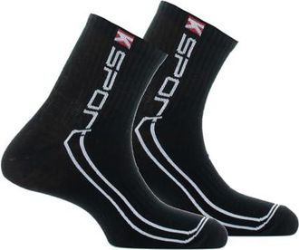 Kindy Lot de 2 paires de chaussettes tiges courtes K-Sport - couleur - Noir - Pointure - 39-42