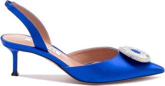 Aquazzura Femme, Chaussures, Bleu, Taille: 38 EU Crystal Hoop Sling Pump