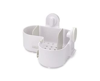 Joseph Joseph Duo Organiseur d&eacute;tag&egrave;re de douche dangle, rangement de salle de bain pour accessoires de douche, blanc, Blanc, regelm&auml;&szlig;ig