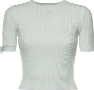 Courr&egrave;ges Femme, Tops, Blanc, Taille: 38 FR T-Shirt