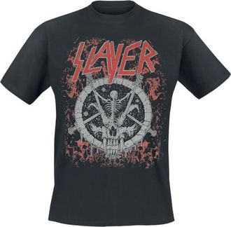 Slayer Divine Skeleton Homme T-Shirt Manches Courtes Noir XXL 100% Coton Regular/Coupe Standard