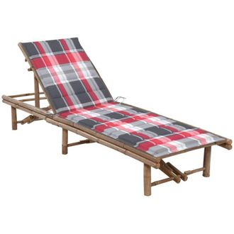 vidaXL Vidaxl - Garten-Sonnenliege mit Auflage Bambus