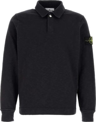 Stone Island polo en coton - Noir