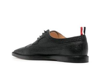 Thom Browne Spitz zulaufende Leder-Brogues Schwarz