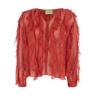 Momoni Damen, Blusen & Hemden, Rot, MGr&ouml;&szlig;e