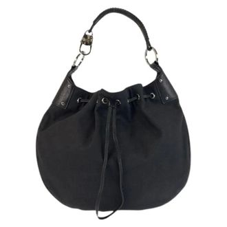 Gucci Sac bandouli&egrave;re en nylon et cuir Pre-owned - Femme - Pre-owned - Noir - Taille: ONE Size