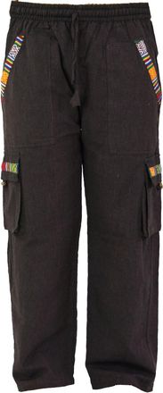 Guru Shop Yogahose, Goa Hose im Ethnostyle - Schokobraun, Herren, Baumwolle, Size:XL